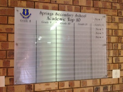 Plexiglas Boards #36 – Honoursboards